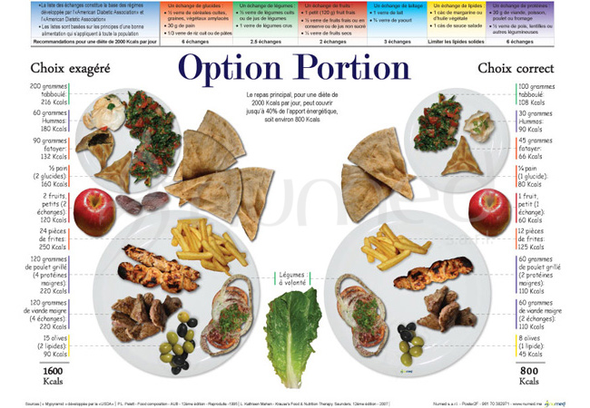 Portion Option Poster (French) | NUMED