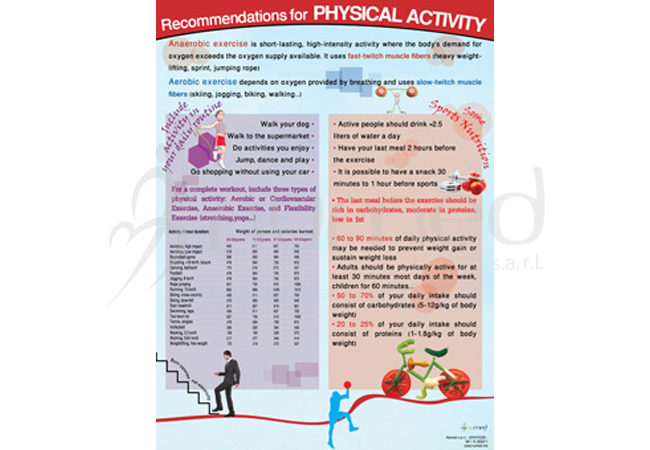 Recommendations for Physical Activity Poster (English) | NUMED