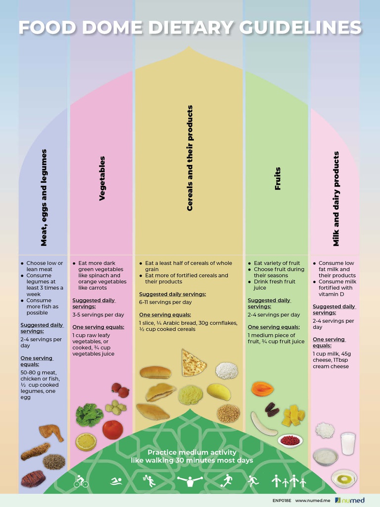 Food Dome Dietary Guidelines Poster | NUMED